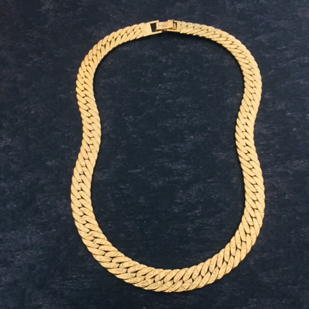 Vintage Monet Gold Chain Necklace - Gem